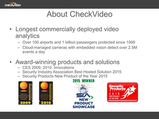 "Intelligent Video Surveillance: Are We There Yet?," a Presentation ...