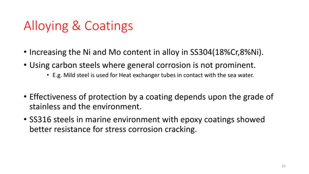 mahfooz_inhibition of stress corrosion cracking in stainless steels | PPTX | Chemistry | Science