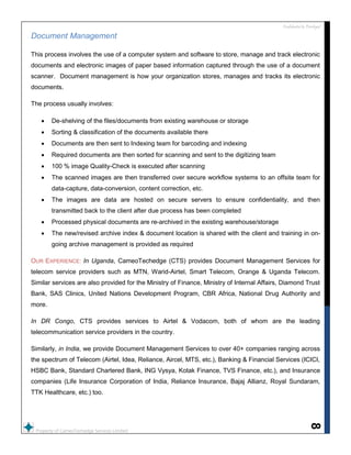 CTS Profile - Sep 2016 | PDF