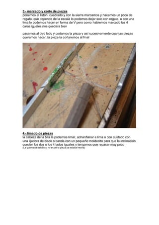 Fabricacion de bitas iguales | PDF