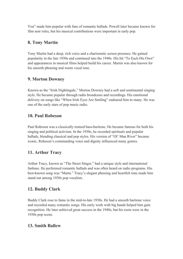 17 Famous Male Pop Singers of the 1930s Every Fan Should Know.docx