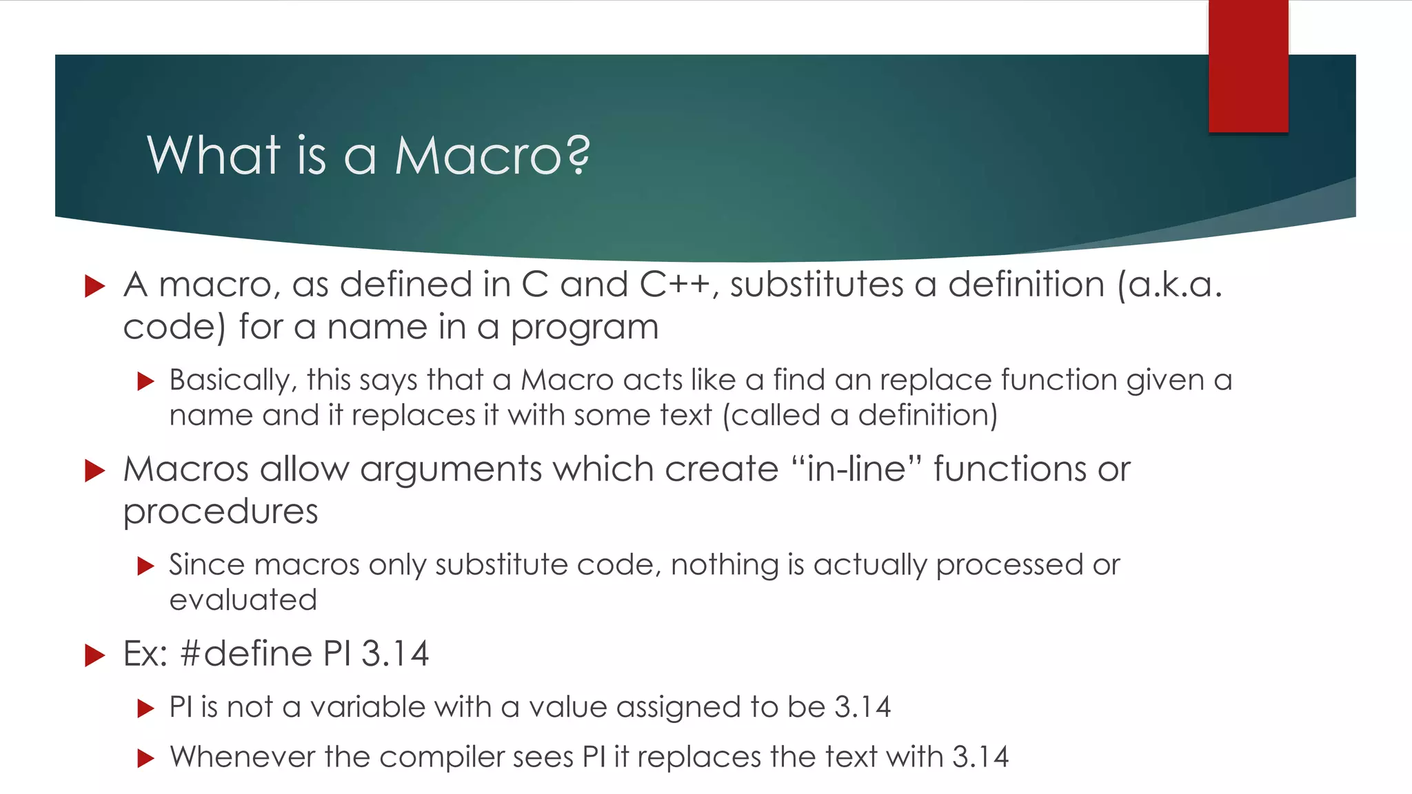 CSE240 Macros and Preprocessing | PPTX | Programming Languages | Computing
