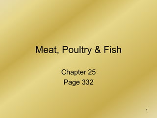 Meat, poultry and fish notes on commodities | PPT