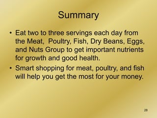 Meat, poultry and fish notes on commodities | PPT