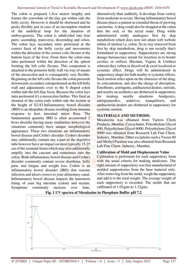 Formulation And Evaluation Of Colon Targeted Suppository Of Mesalazine Pdf