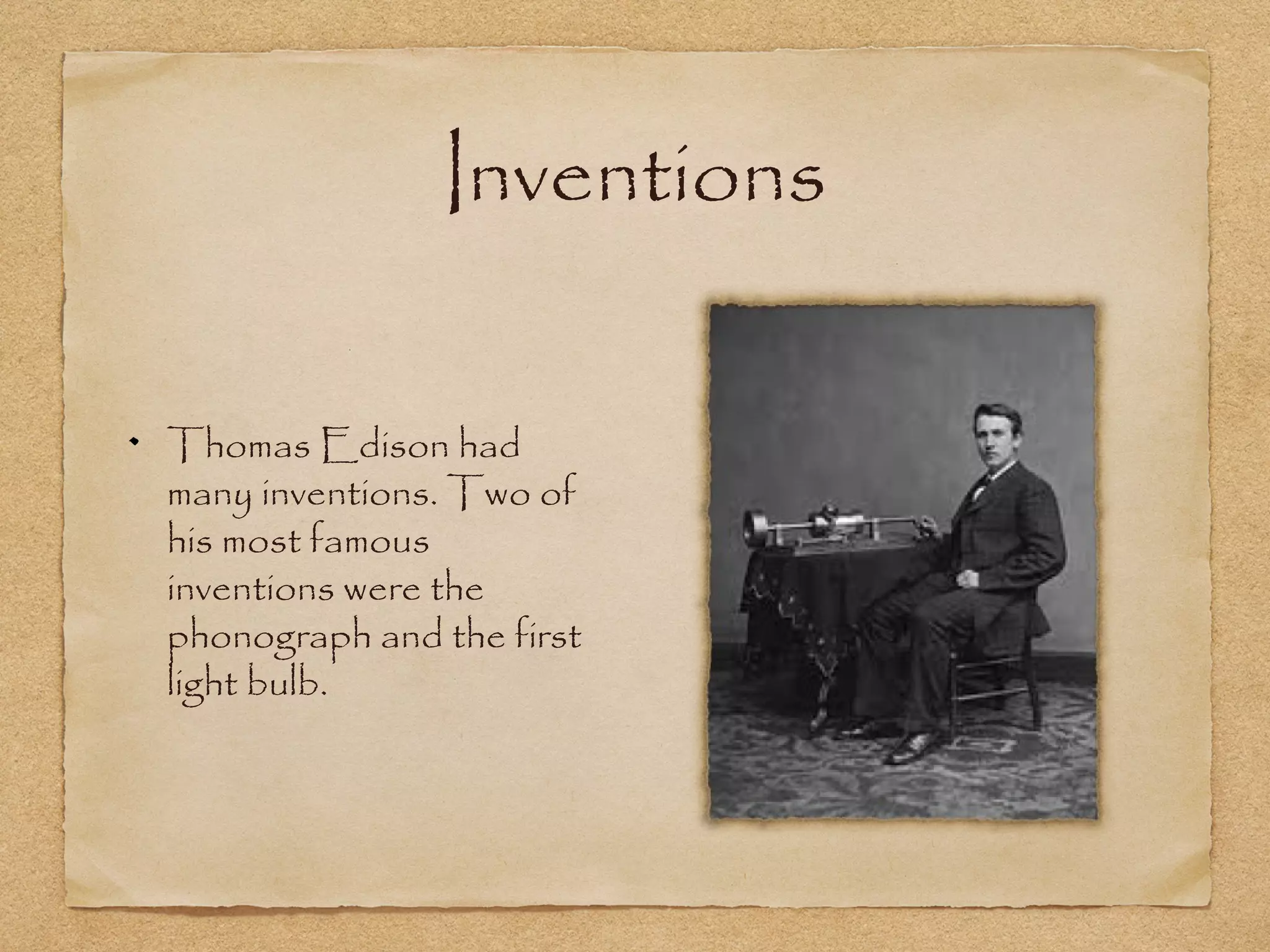 Thomas Edison Project | PPT