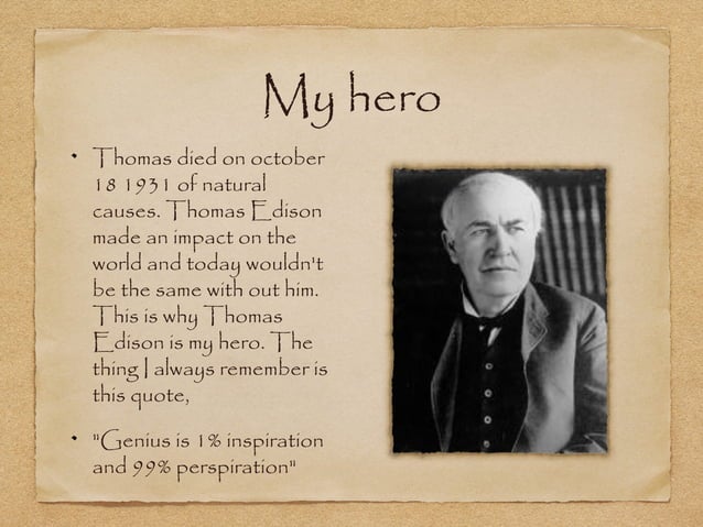 Thomas Edison Project | PPT