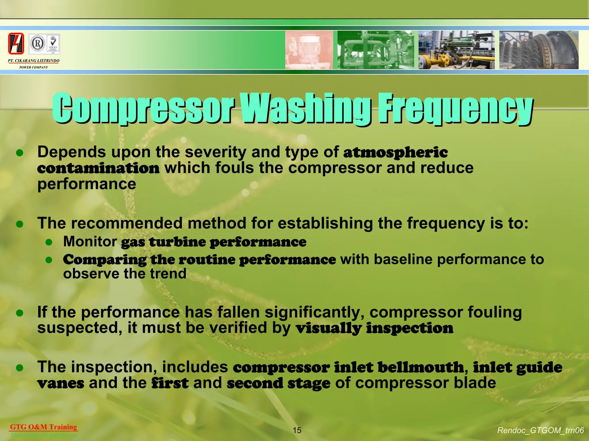 Gas Turbine Generator Compressor Cleaning | PDF | Home Appliances ...