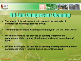 Gas Turbine Generator Compressor Cleaning | PDF | Home Appliances | Home & Garden