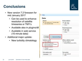 Generation of one minute data | PPT