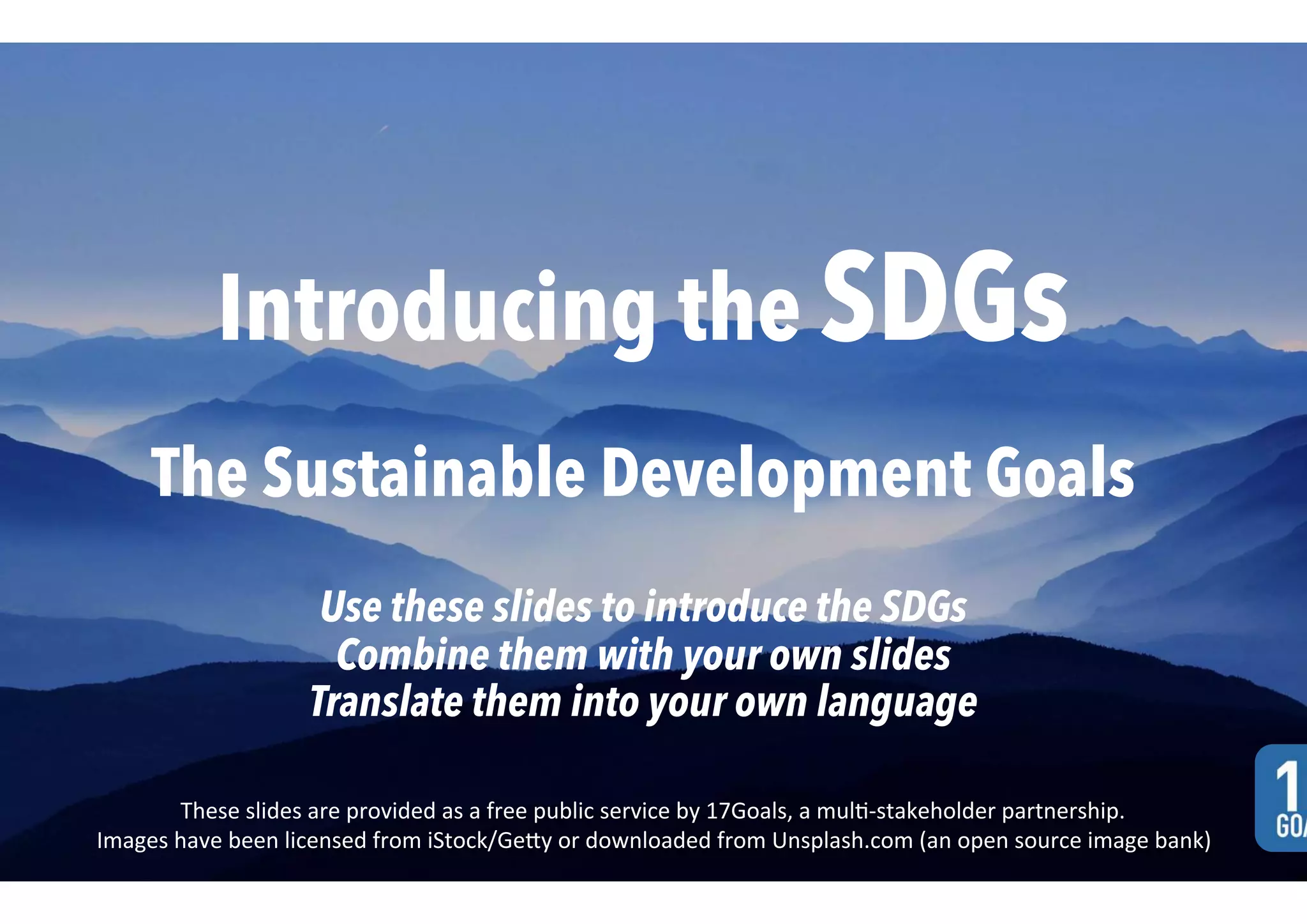 SDG 17 goals - Basic Slide Set | PDF