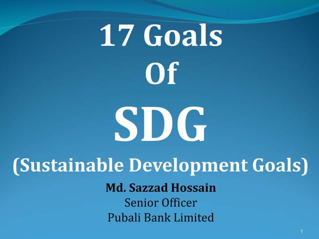 17 goals of SDG | PPT