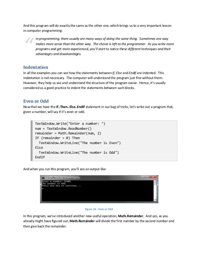 Introducing small basic