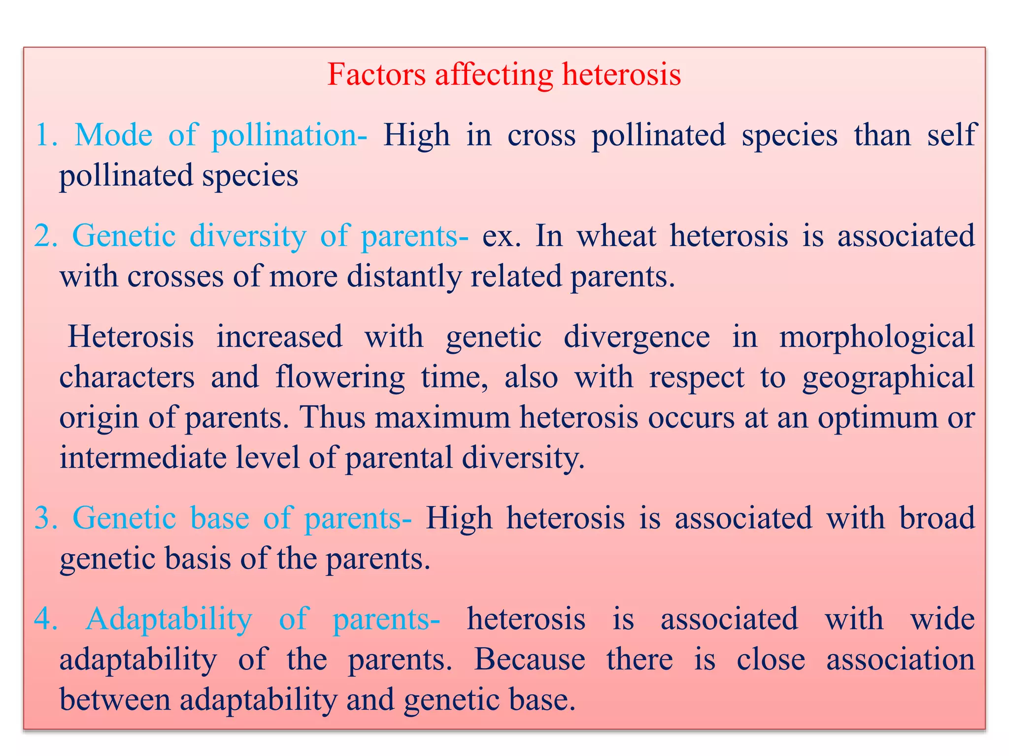 17. Heterosis breeding | PPTX
