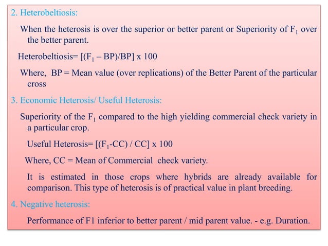 17. Heterosis breeding | PPTX