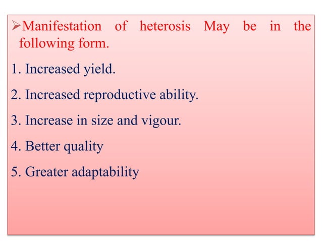 17. Heterosis breeding | PPTX