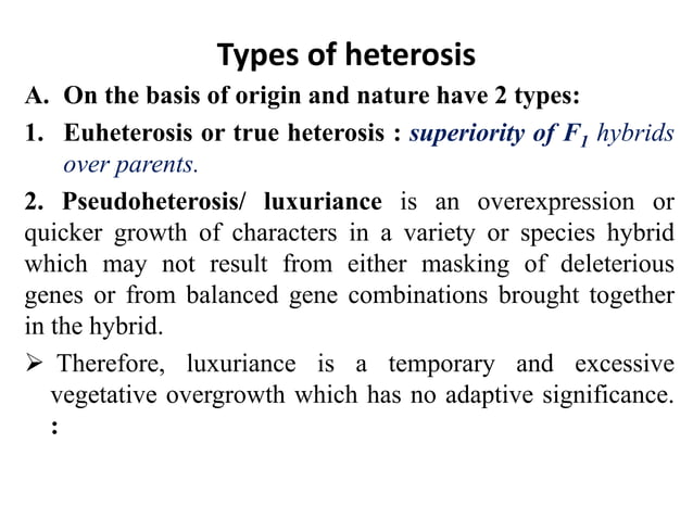 17. Heterosis breeding | PPTX