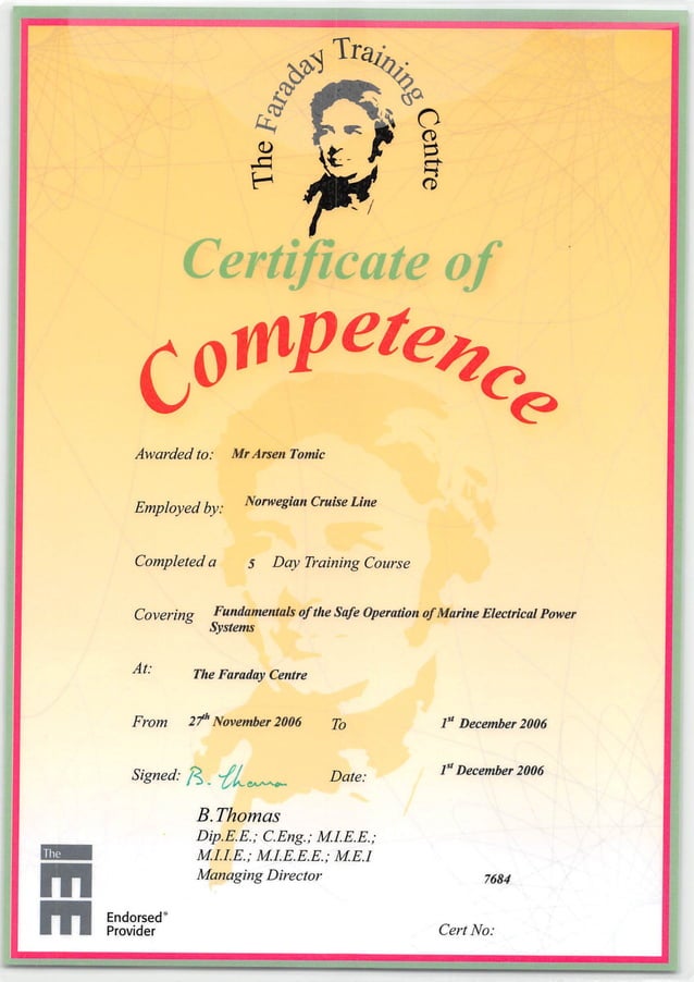 High voltage certificate | PDF
