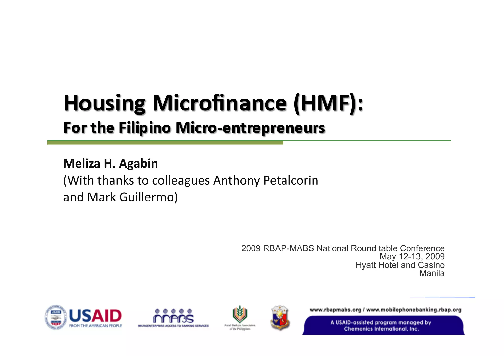 Housing Microfinance | PDF