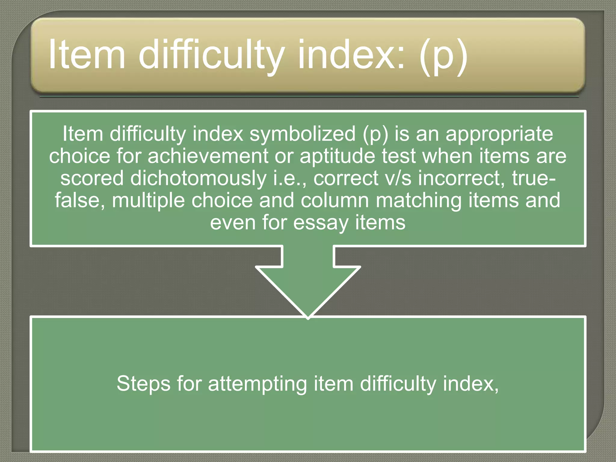 Quantitative Item Analysis | PPT