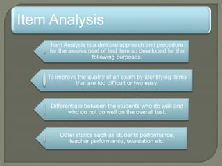 Quantitative Item Analysis | PPT