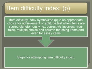 Quantitative Item Analysis | PPT