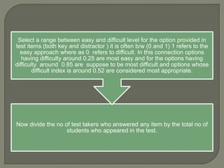 Quantitative Item Analysis | PPT