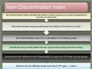 Quantitative Item Analysis | PPT