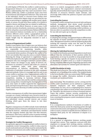 Impact of Workplace Conflict Management on Organizational Performance A ...