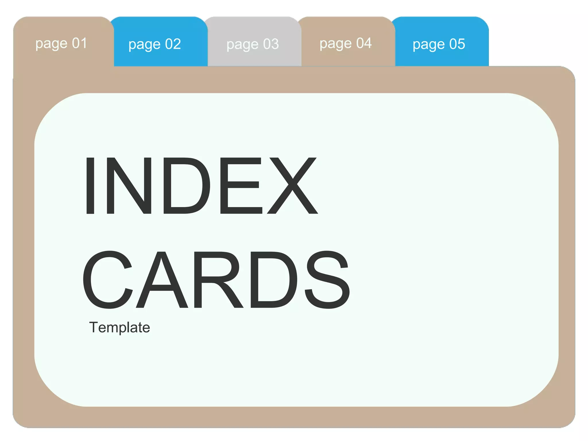 Power Point Templates - 17 index cards | PPT