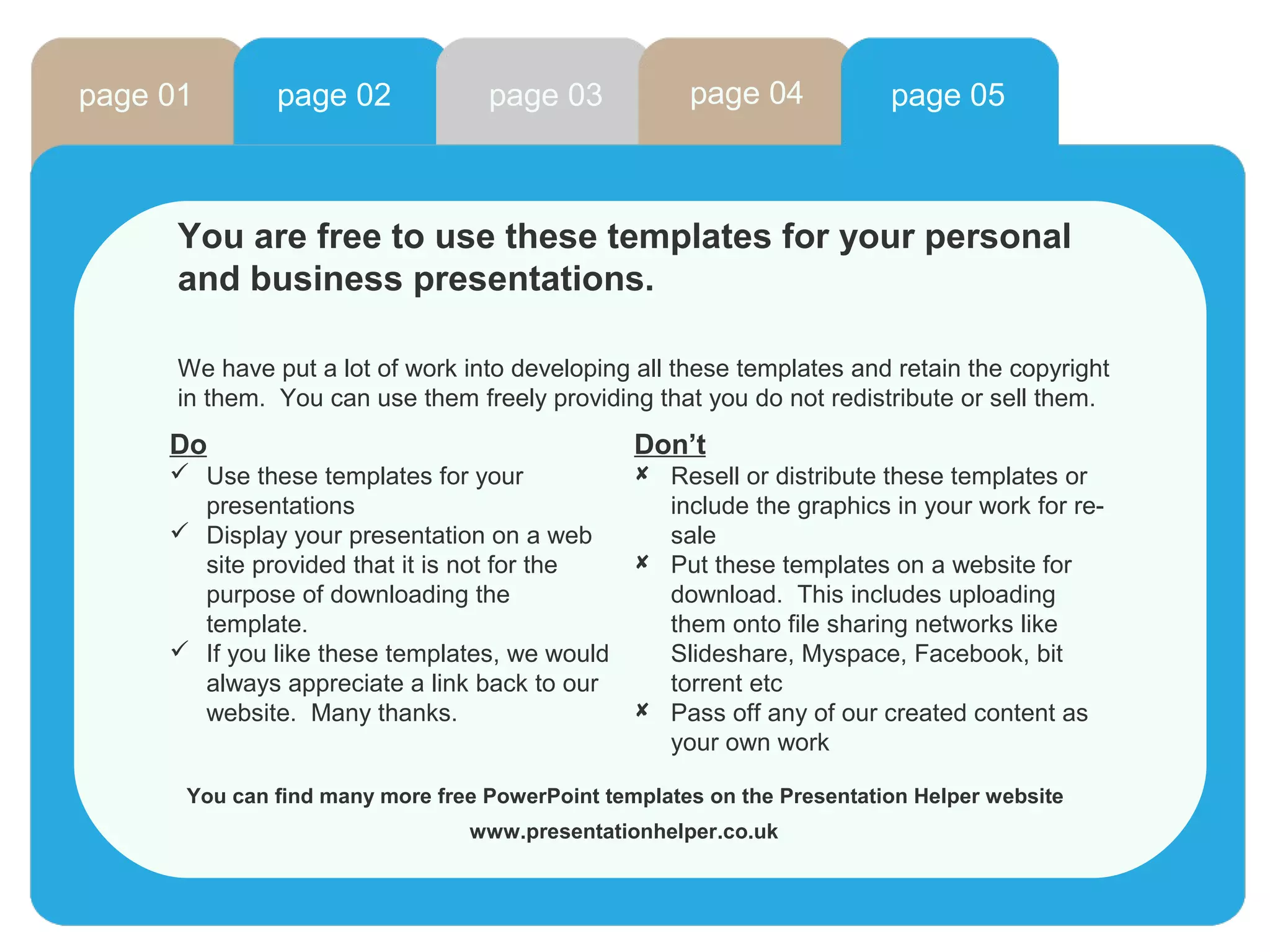 Power Point Templates - 17 index cards | PPT