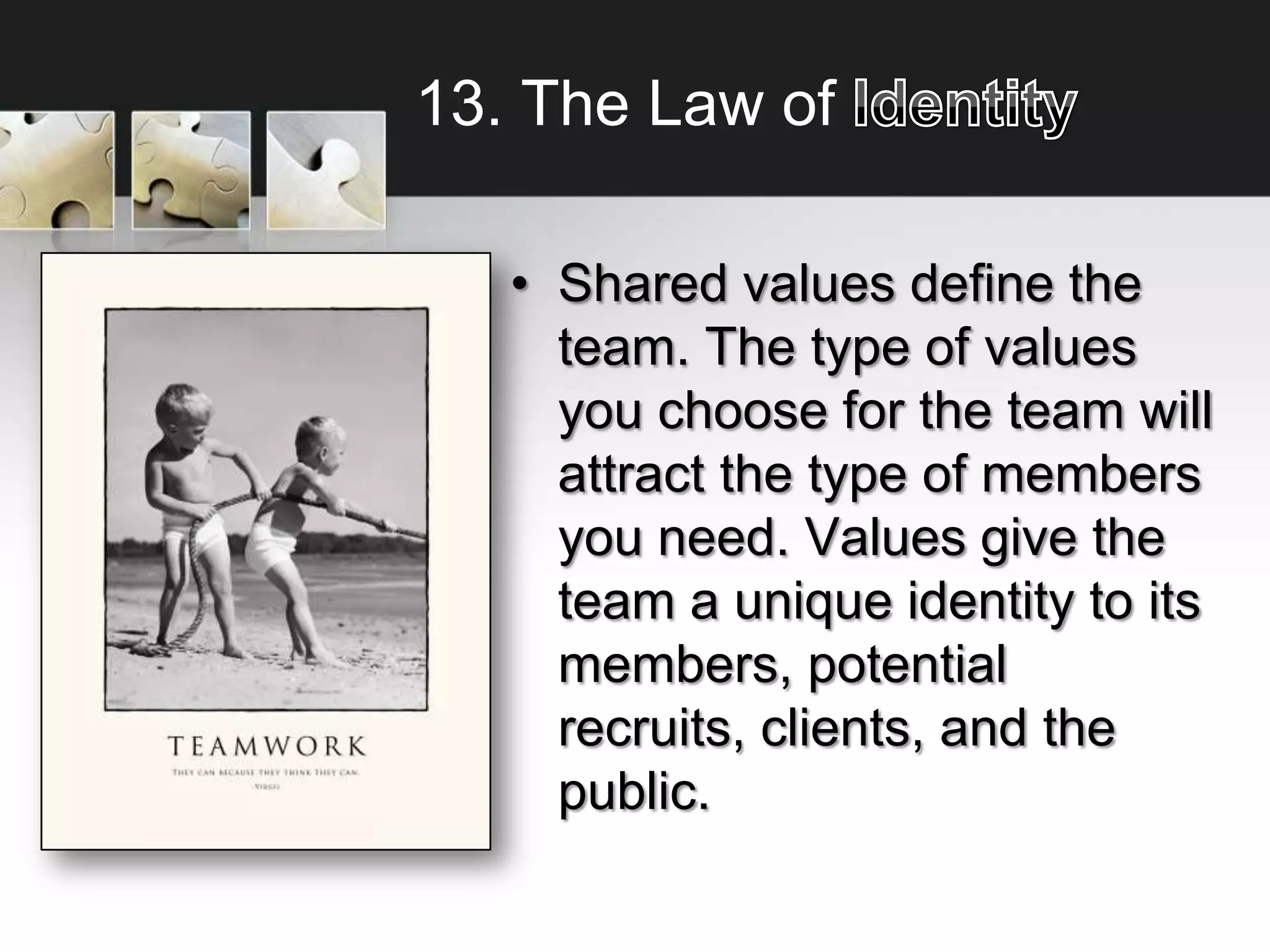 17 Indisputable Laws Of Teamwork | PPTX