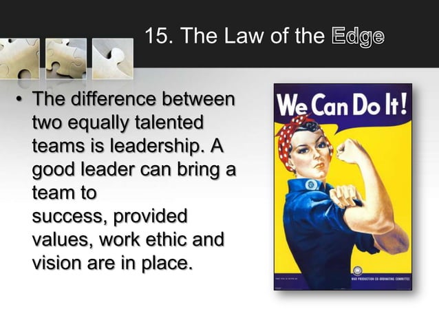 17 Indisputable Laws Of Teamwork | PPTX