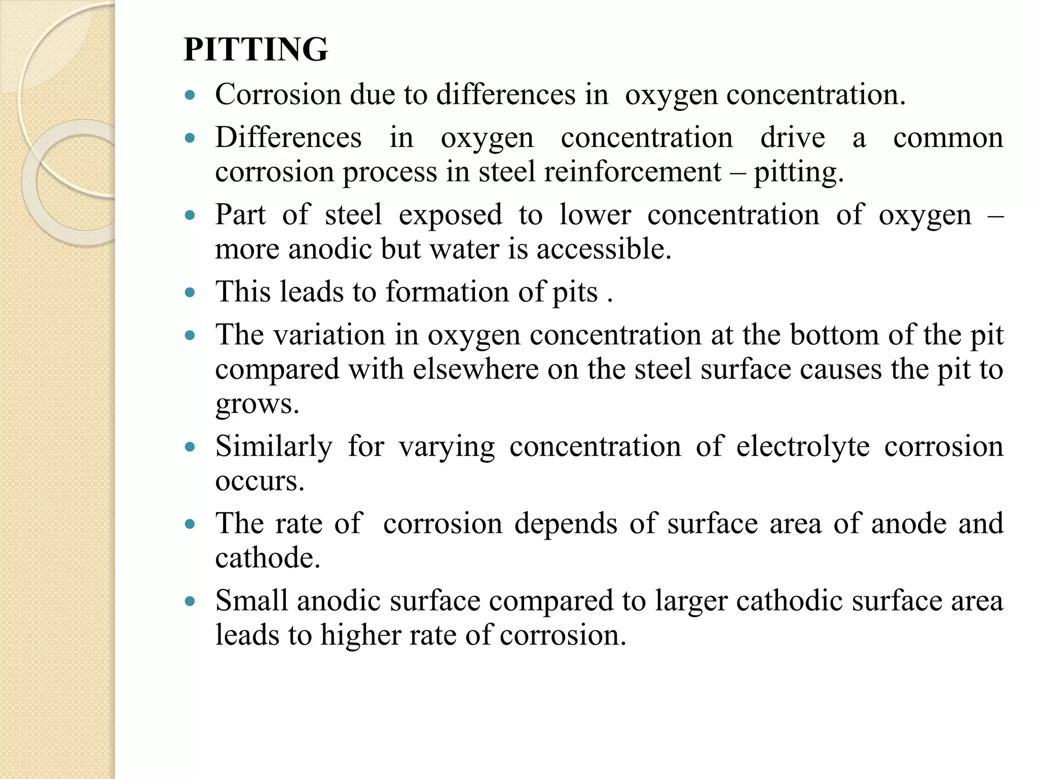 corrosion of steel reinforcement in concrete | PPTX