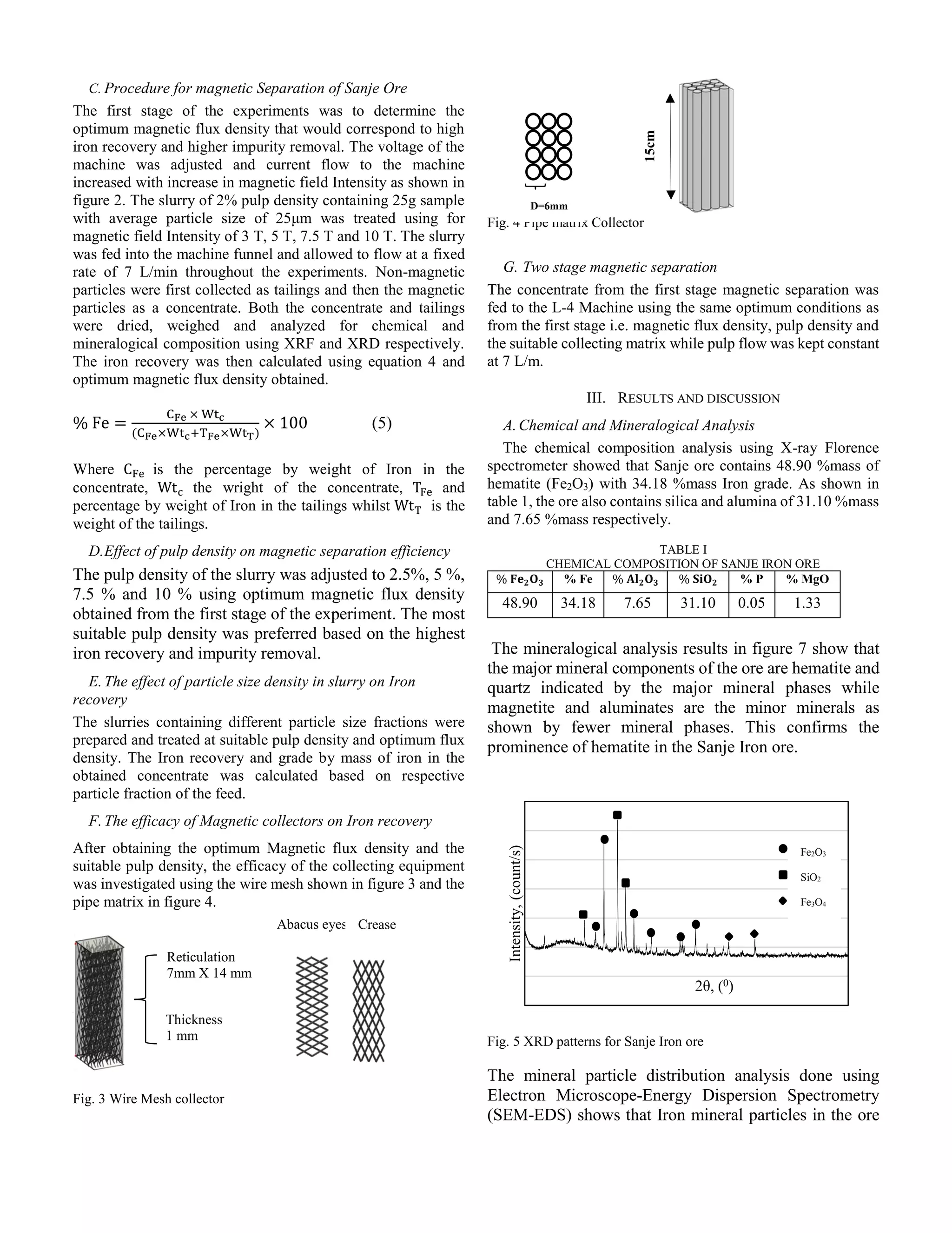 Treatment of Low-Grade Iron Ore using Two Stage Wet High-Intensity ...