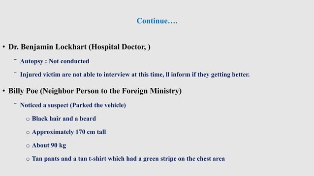 Post blast investigation | PPTX