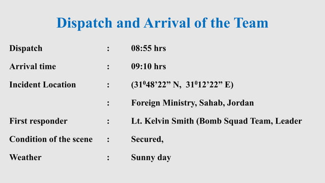 Post blast investigation | PPTX