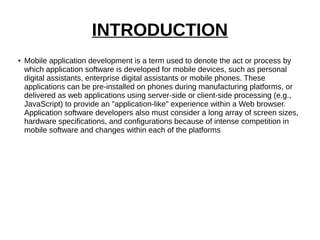 mobile application development | PPT