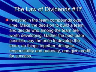 17 laws of teamwork | PPT