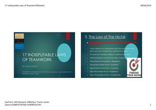 17 laws of teamwork law no 3 | PDF