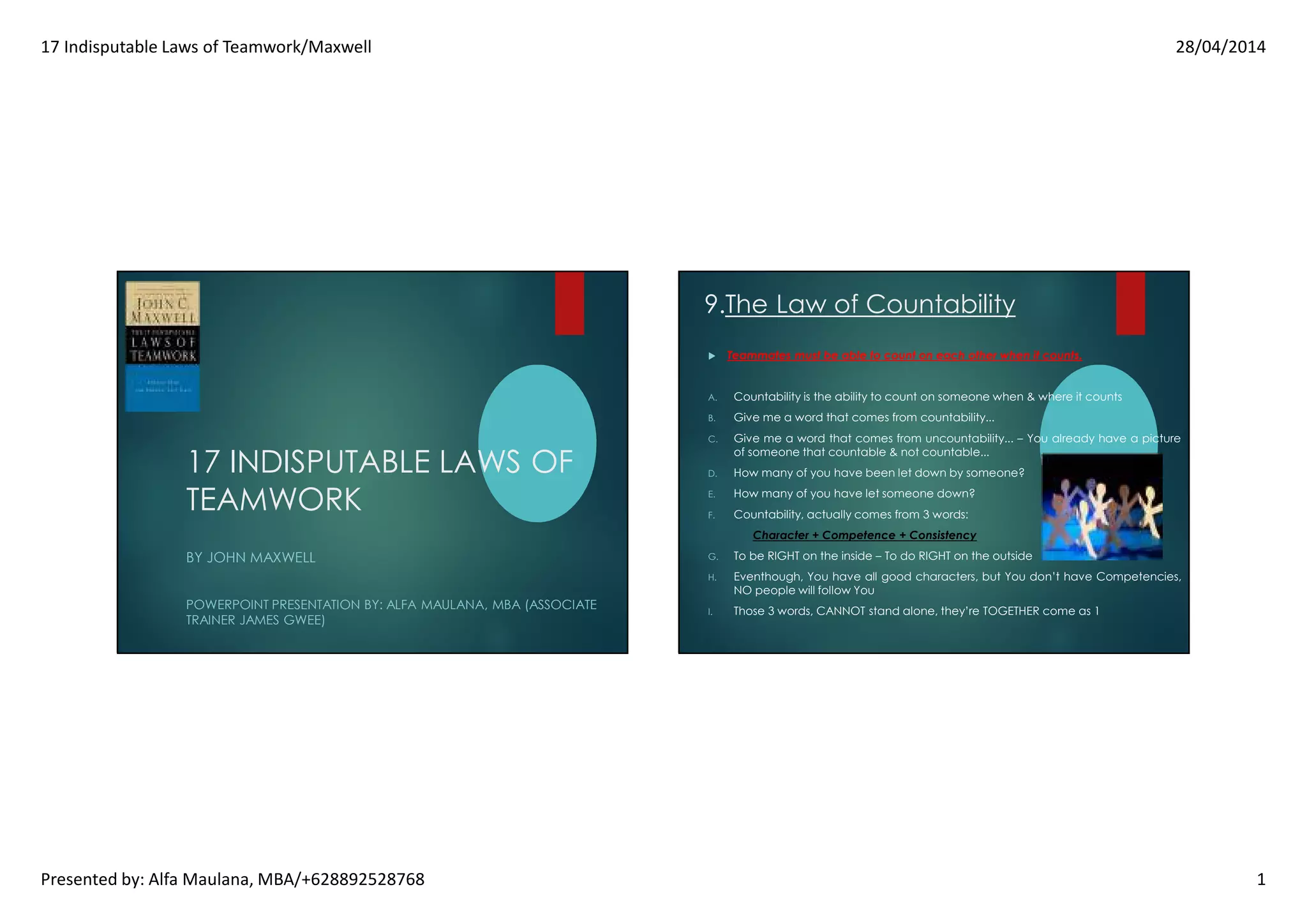 17 laws of teamwork law no 9 10 | PDF