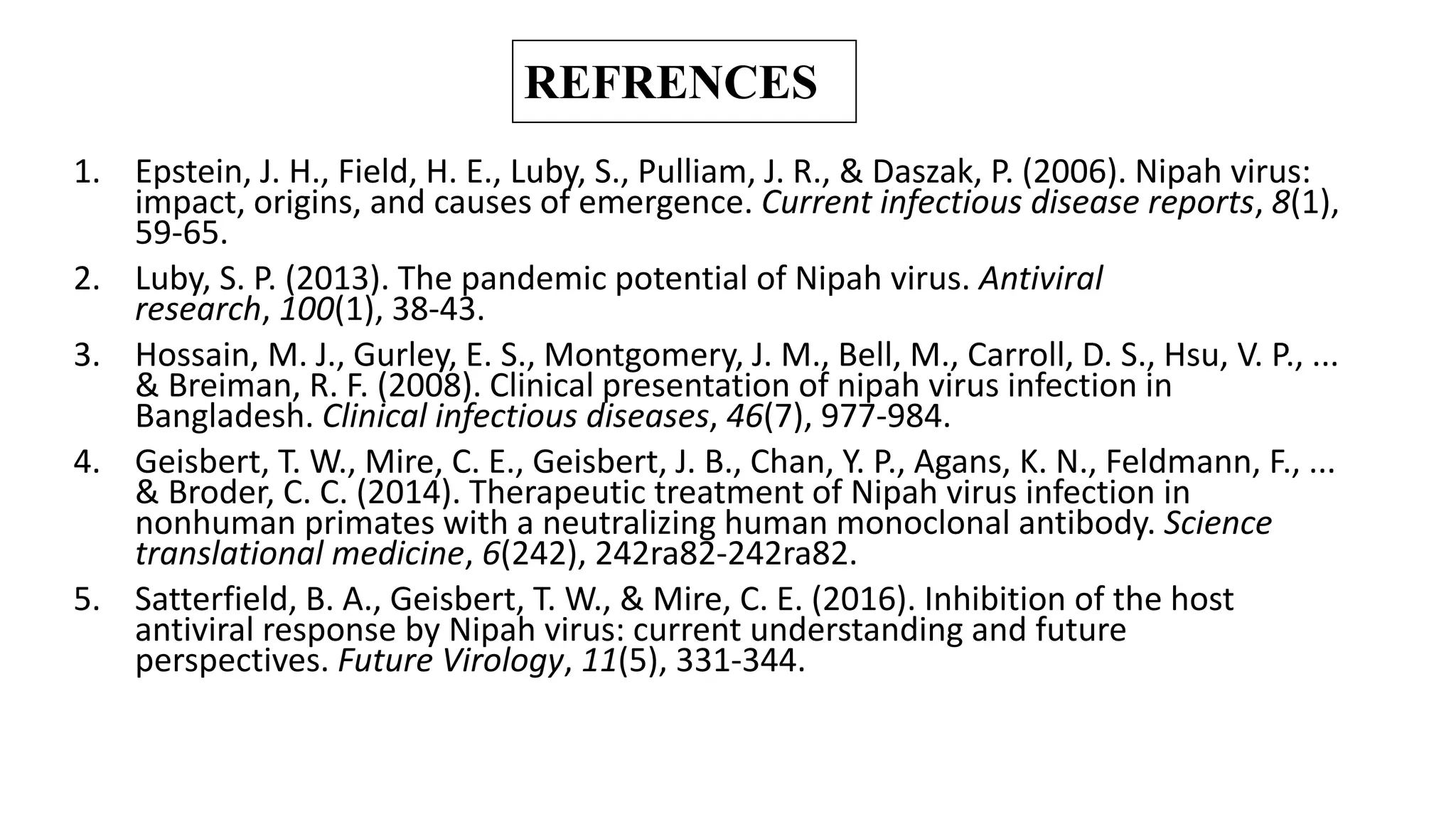 Nipah Virus Infection (NiV) | PPT