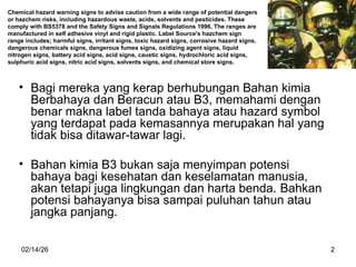 Makna Tanda Bahaya Atau Hazard Symbol Bahan Kimia | PPT