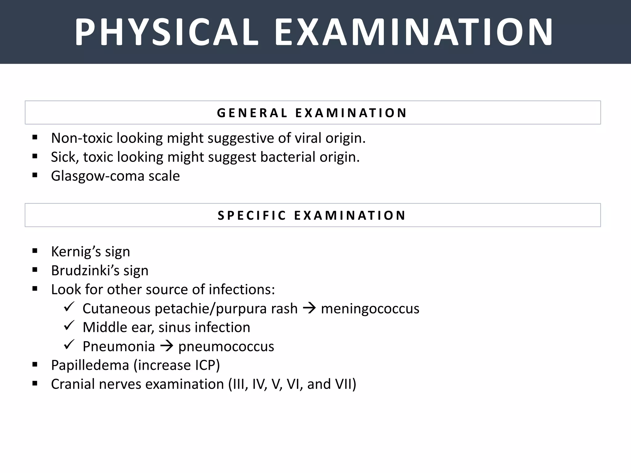 Management of Meningitis | PPTX