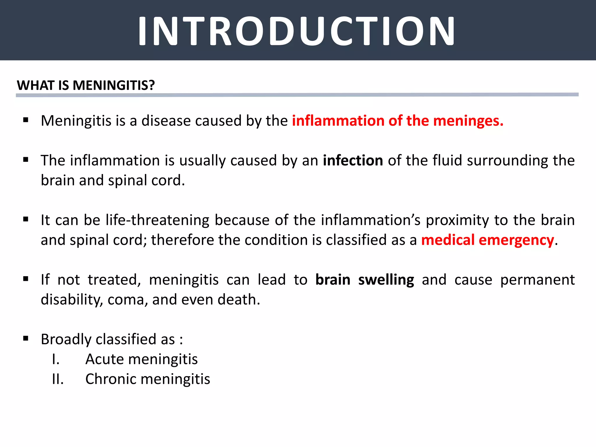 Management of Meningitis | PPTX