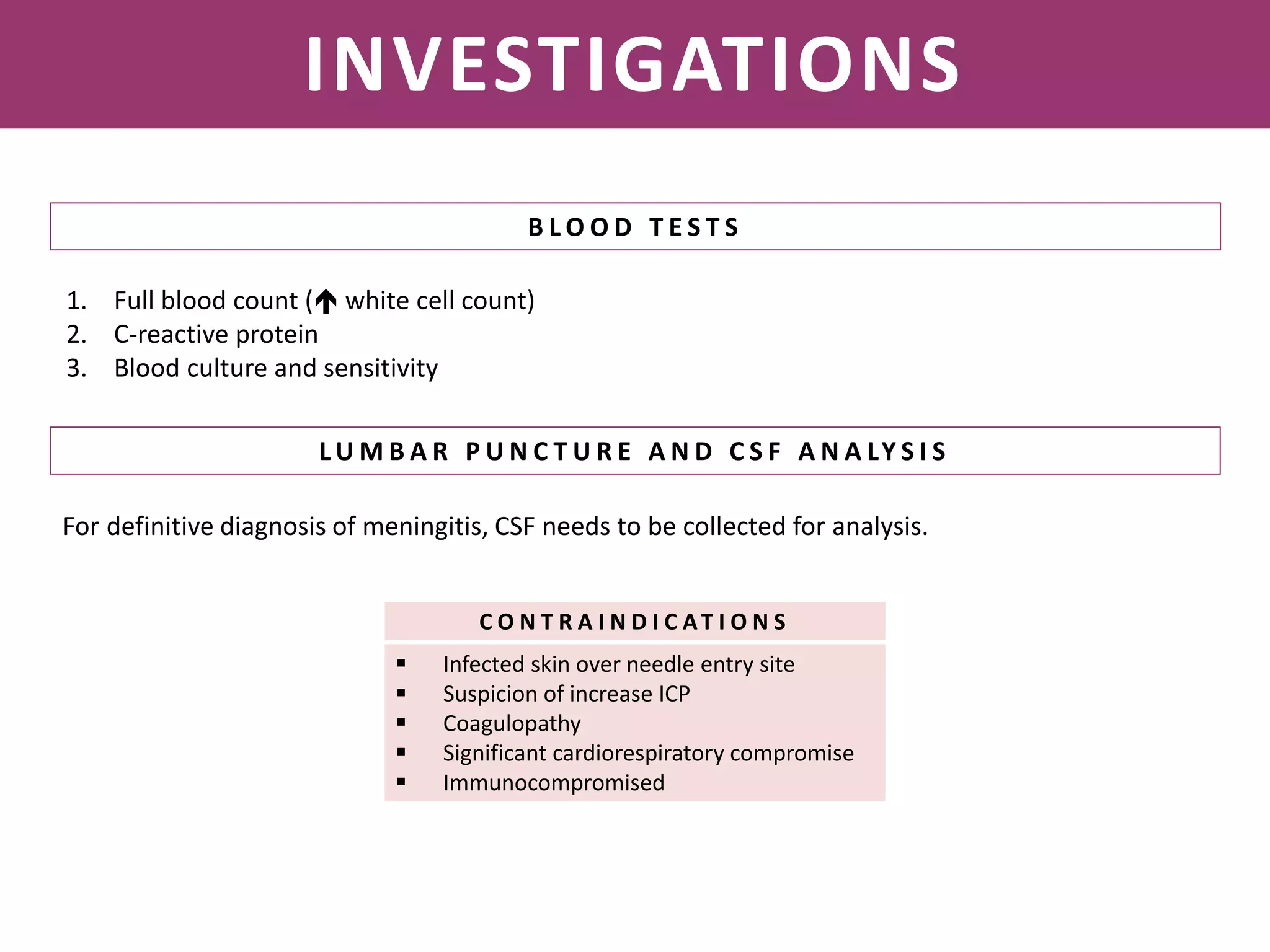 Management of Meningitis | PPTX