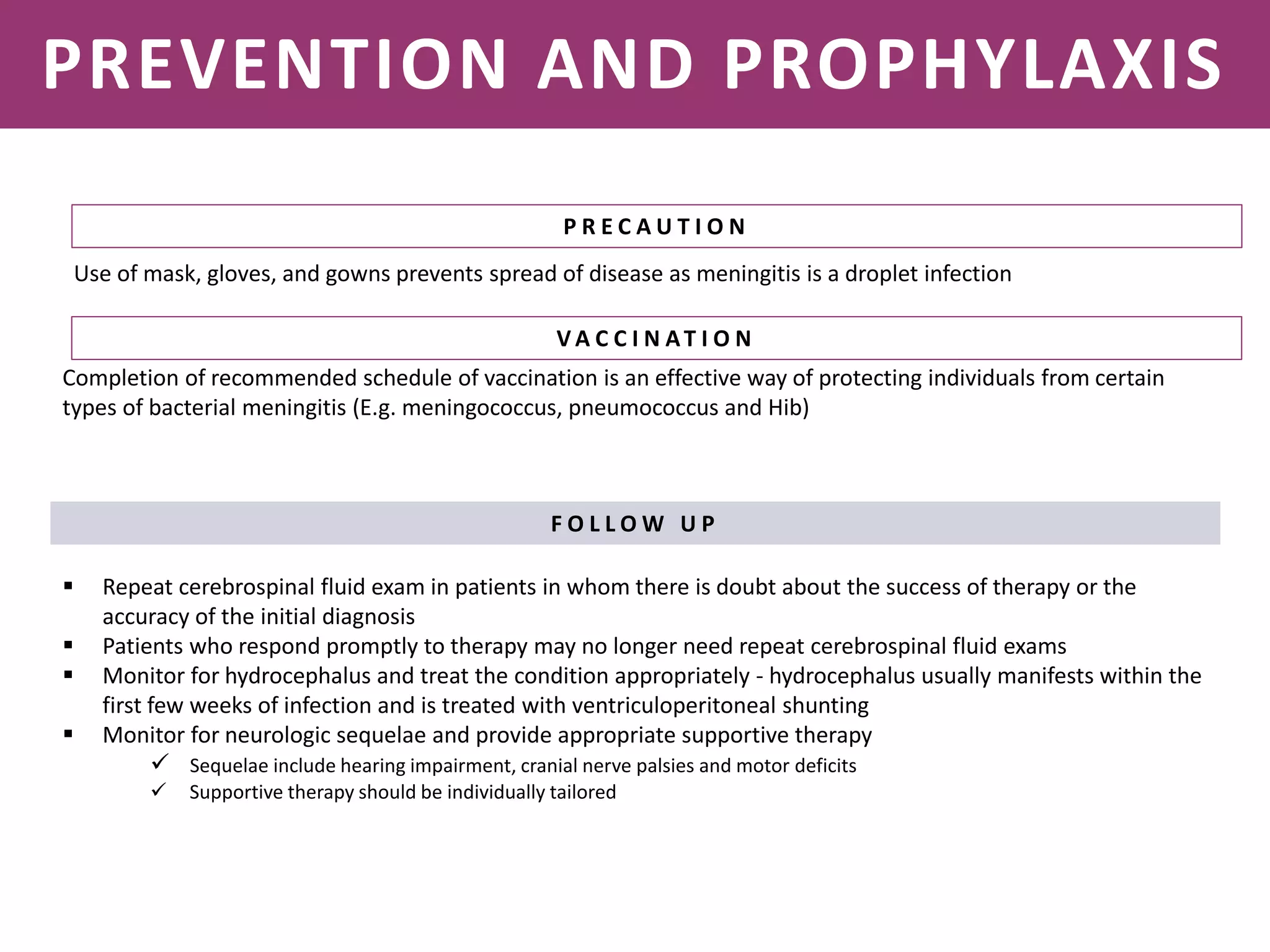 Management of Meningitis | PPTX