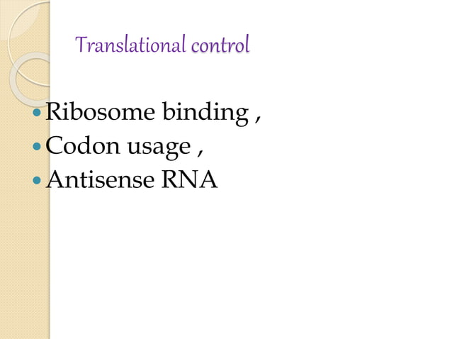 Translational control | PPT