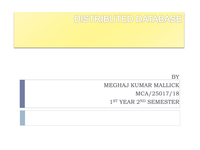 Distributed Databases Pptx Databases Computer Software And Applications