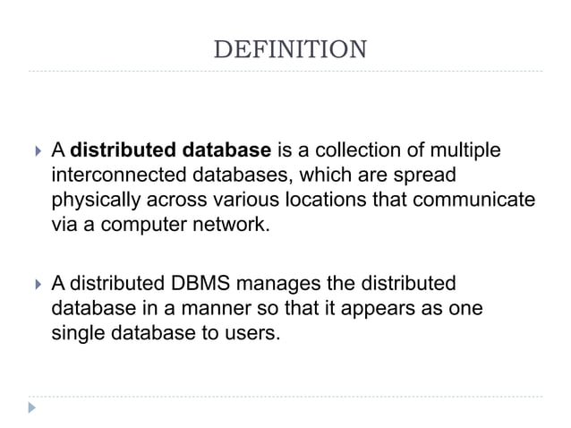 Distributed Databases | PPTX | Databases | Computer Software and Applications